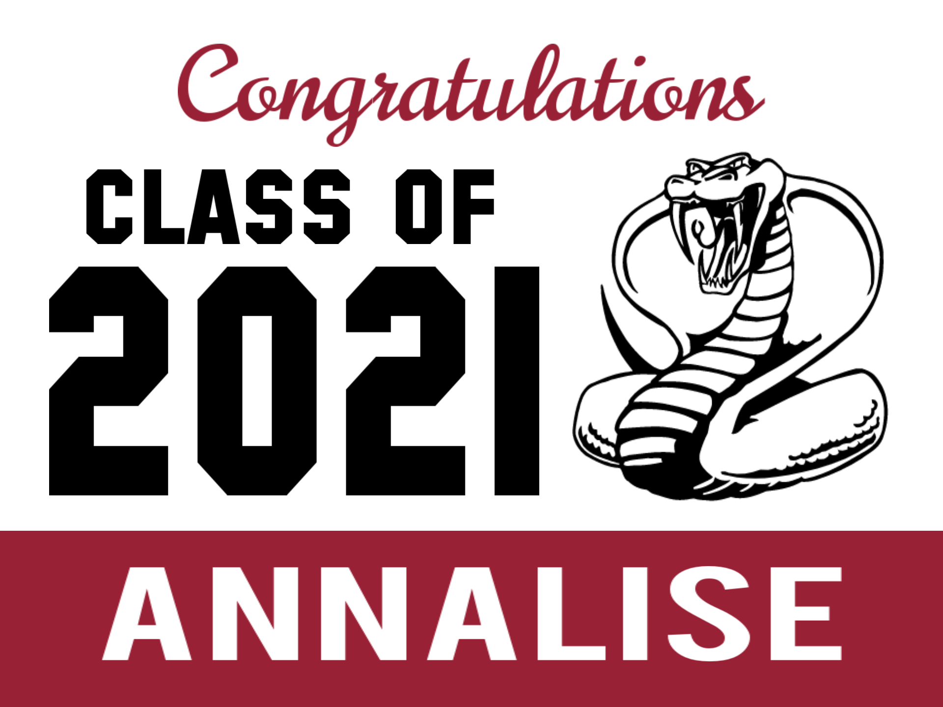 Yard Sign - Graduation - Tags: congrats, congratulations, class, of ...